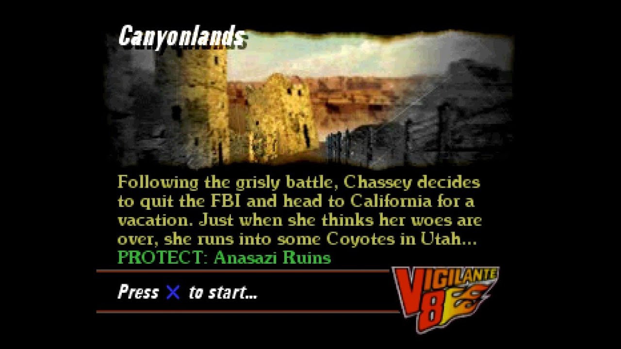 PS1‣HD Vigilante 8 - Chassey Blue - Quest 2 - Canyonlands (Utah) - YouTube