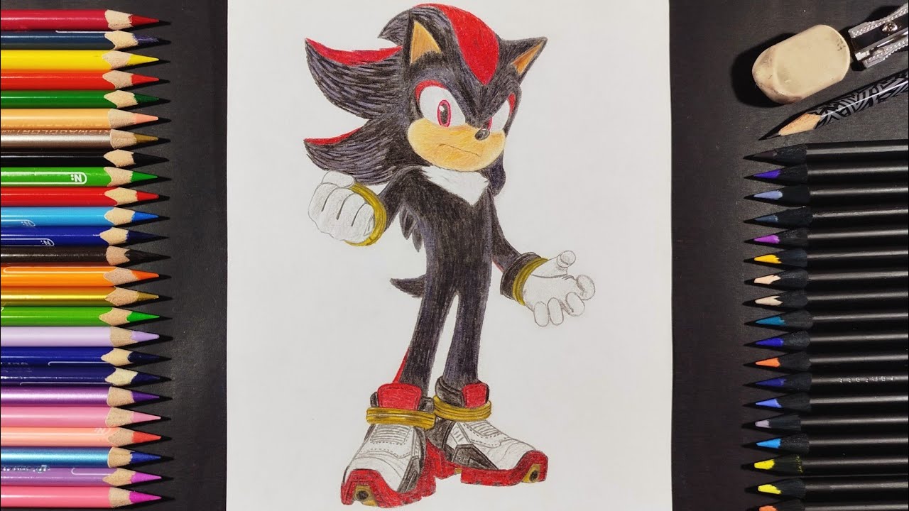 Dibujando a Shadow cuerpo completo | Sonic 3 La película | Drawing ...