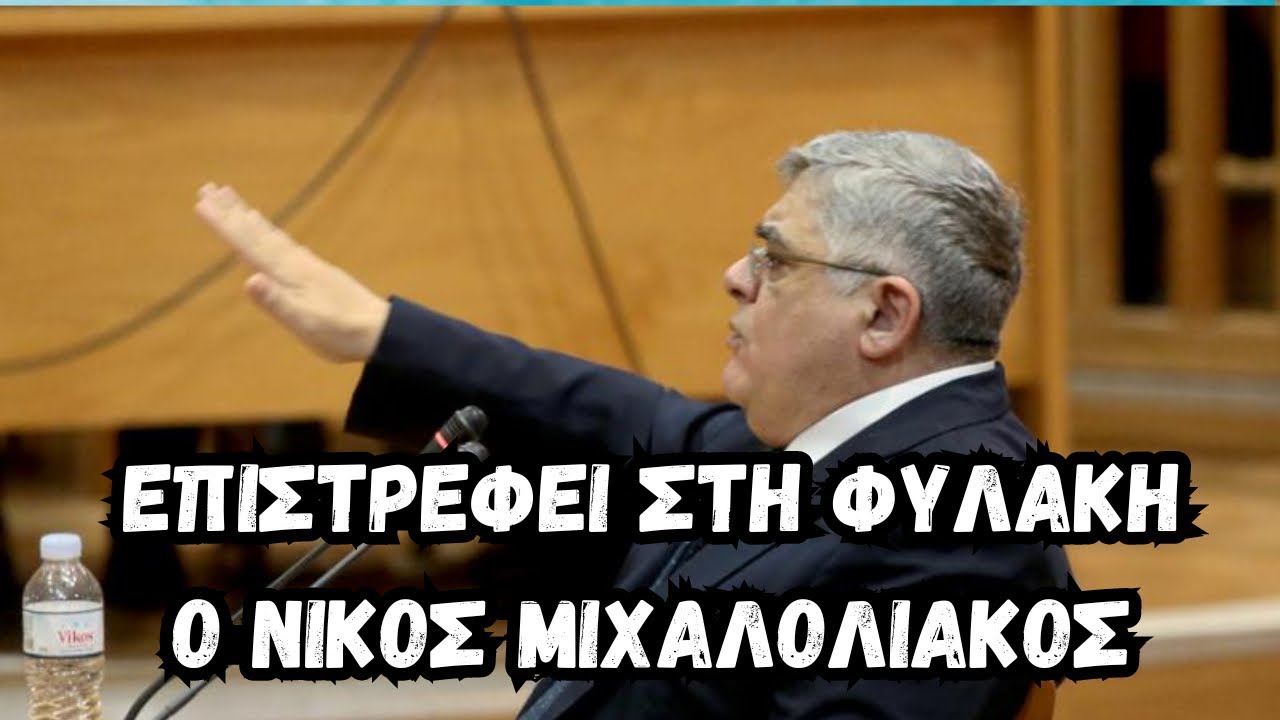 Σύλληψη του Νίκου Μιχαλολιακου - Επιστρέφει στην φυλακή - YouTube