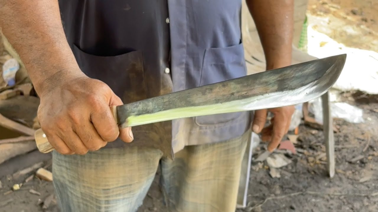 Knife Making | Forging A Nice Machete From The Rusty Coil Spring - YouTube
