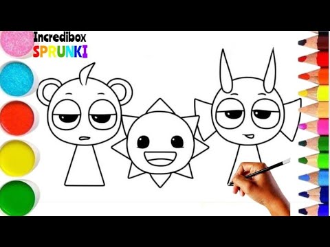 Incredibox Sprunki New Coloring Pages 🔥🌈🎶How to Color from Sky Durple ...