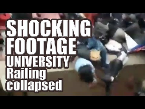 SHOCKING ACTUAL VIDEO Balcony railing collapse in Bolivia - YouTube