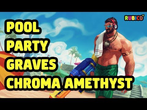 POOL PARTY GRAVES CHROMA AMETHYST SKIN SPOTLIGHT - LEAGUE OF LEGENDS ...