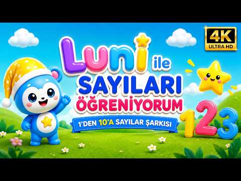 Luni ile Sayıları Öğreniyorum 1️⃣2️⃣3️⃣ | 1'den 10'a Sayılar Şarkısı | Çocuk Şarkıları 🔢🎵⭐