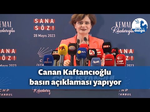 Canan Kaftancıoğlu basın açıklaması yapıyor
