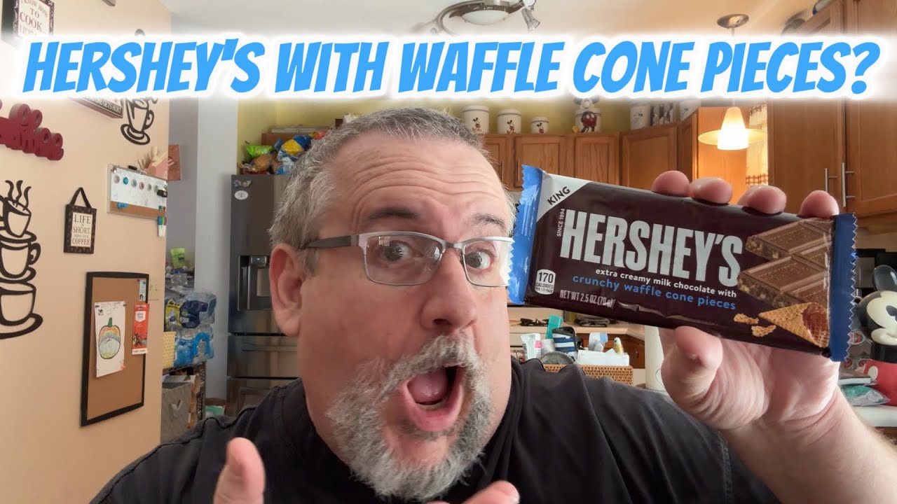 Hershey's Crunchy Waffle Cone Pieces Candy Bar Review - YouTube