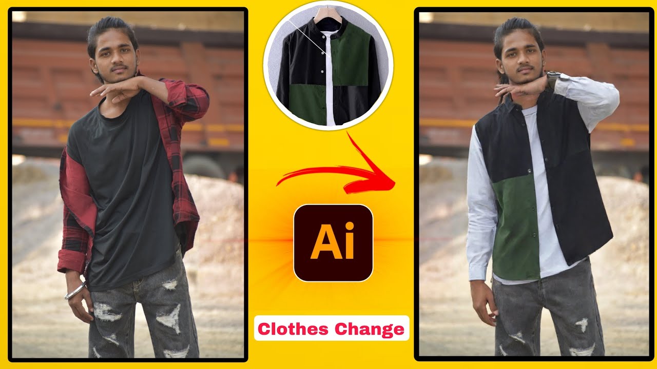 Clothes Change photo editing | Ai se one click me kapada change kaise ...