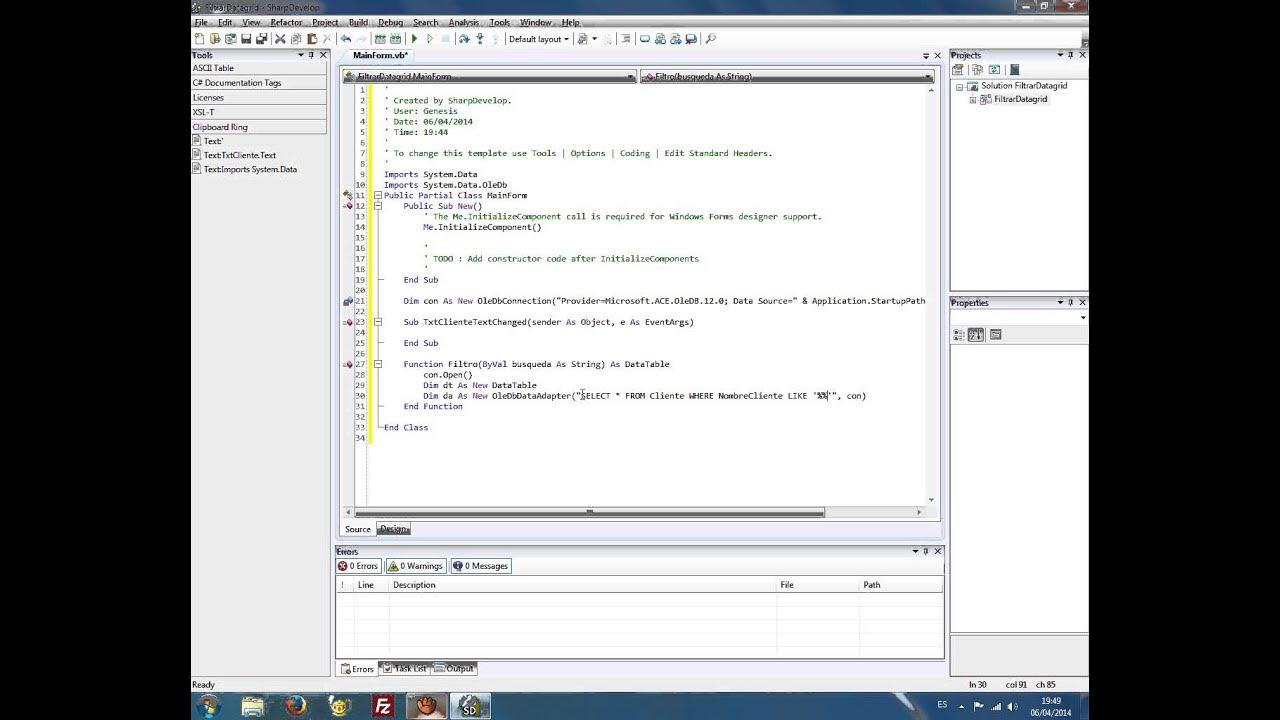 Filtrar Datagridview con Textbox en Visual Basic .Net y Access (Tutorial) - YouTube