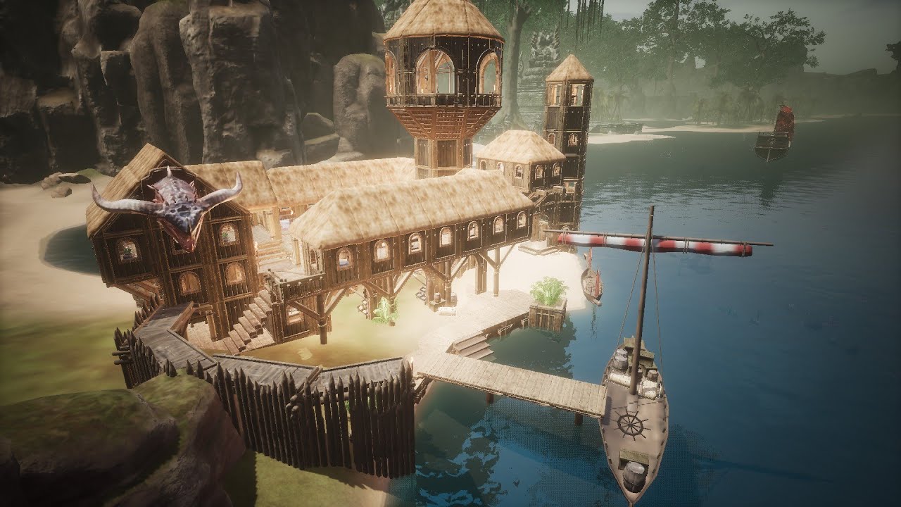Conan Exiles : medieval port - YouTube