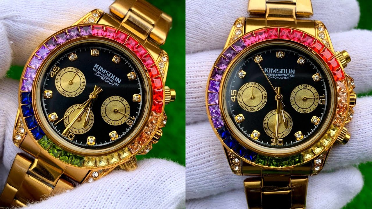 Kimsoun Brand Original Diamond Watch Chronograph | Diamond Watches ...