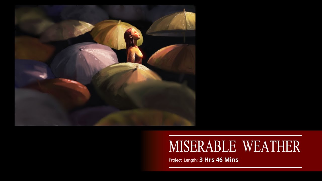 Miserable Weather - Krita Timelapse - YouTube