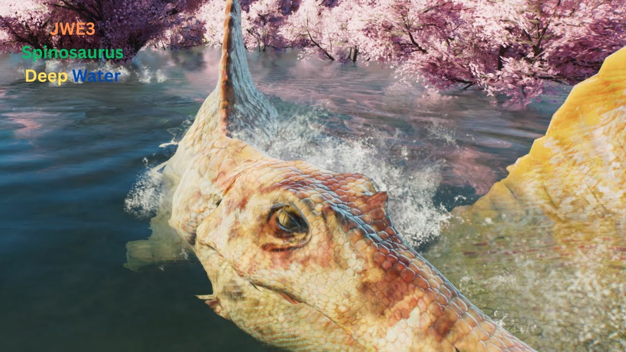 Jwe3 Spinosaurus Deep Water Gameplay Cherry Blossom Habitat Jurassic 6777