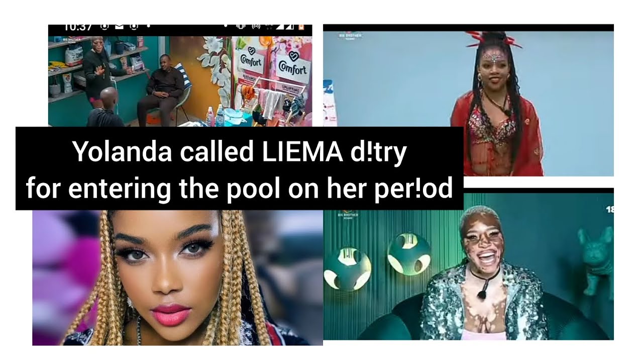 LIEMA ENTERED THE POOL ON HER PER!OD..Yolanda spills #liemabbmzansi # ...