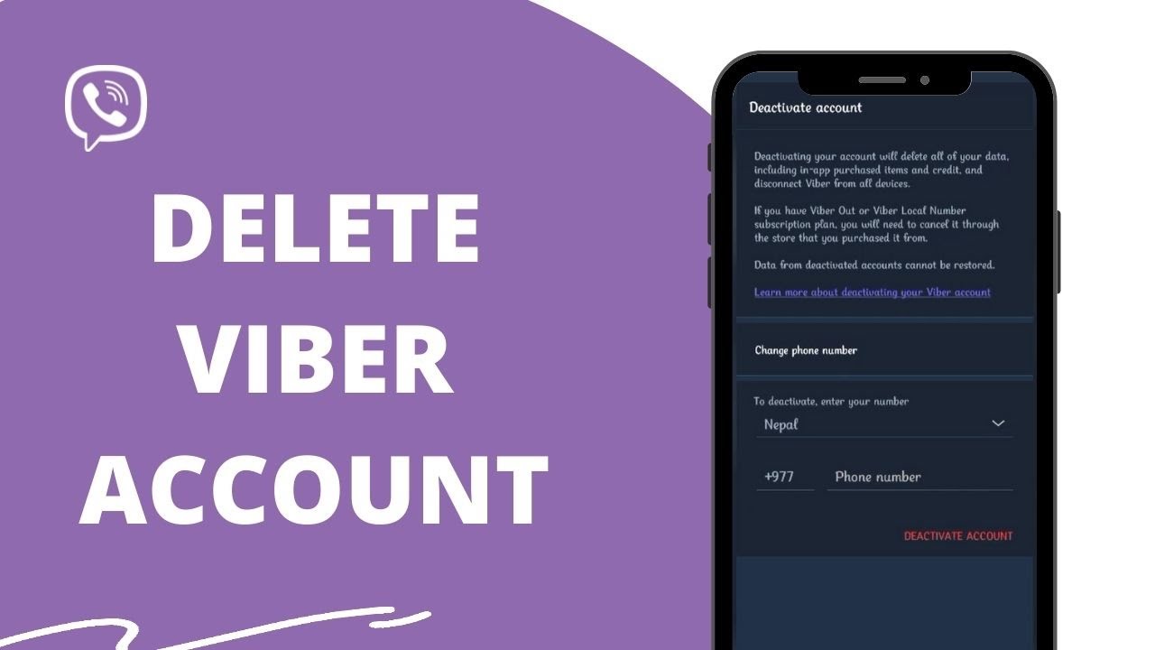 How To Delete Viber Account? Deactivate Viber (Android) 2022 - YouTube