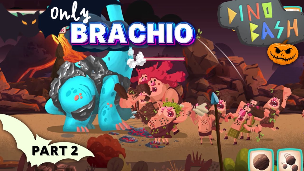 Dino Bash only BRACHIO (part 2, 34-40 levels) - YouTube