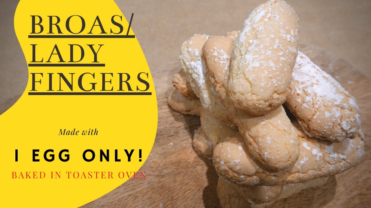 Broas or Lady Fingers baked in Toaster Oven (snack size) - YouTube