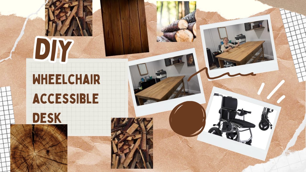 Making My Husband’s Desk Wheelchair Accessible – DIY Office Upgrade! # ...