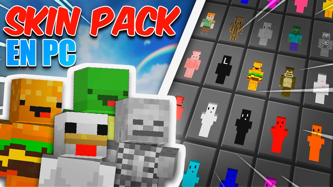 NUEVO PACK DE SKINS PARA MINECRAFT BEDROCK / PC - YouTube