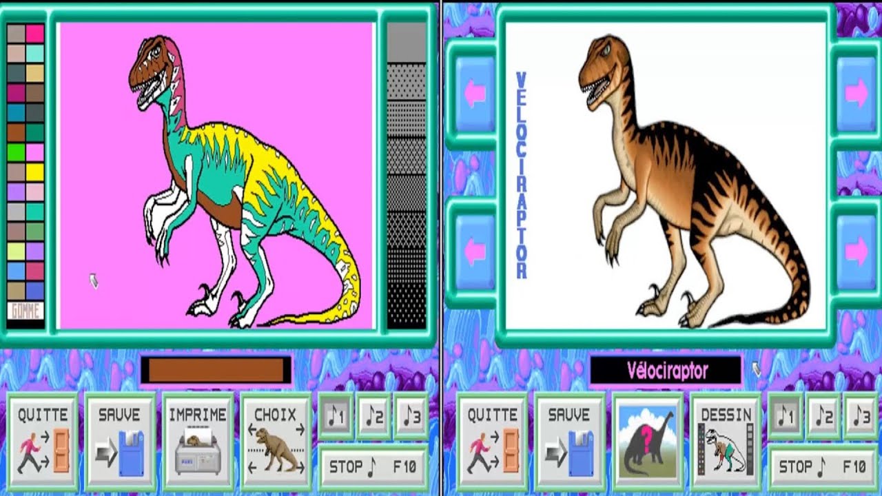 ATARI FALCON Les Animaux et Les Dinosaures Decouverte Naturelle Dino fr ...