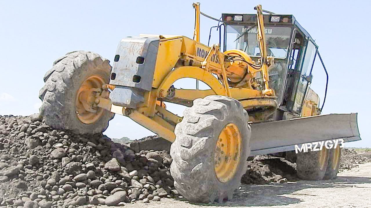 Cool!! Motor Grader Dump Truck Digger And Dozer Working - YouTube