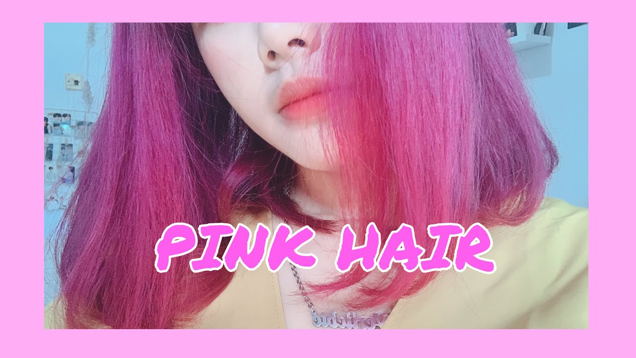 PINK HAIR DYE 🌸 | MIRANDA PINK HAIR COLOR - YouTube