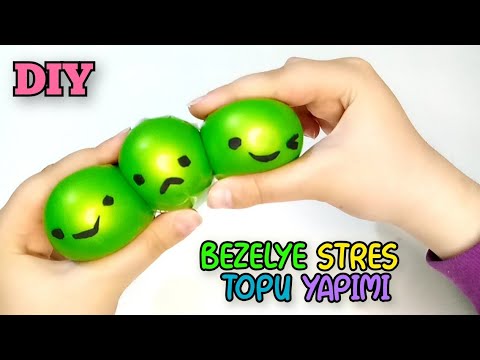ÜÇLÜ BEZELYE STRES TOPU YAPIMI🤩 BALONDAN ÇOK KOLAY STRES TOPU YAPIMI | BEZELYE STRES ATICI TOPLAR 😍