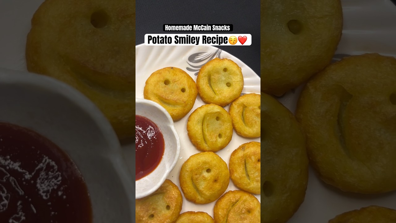 Homemade mcCain recipe | easy tasty potato snacks | smiley fries #ytshorts #potatosnacks #foodie ...