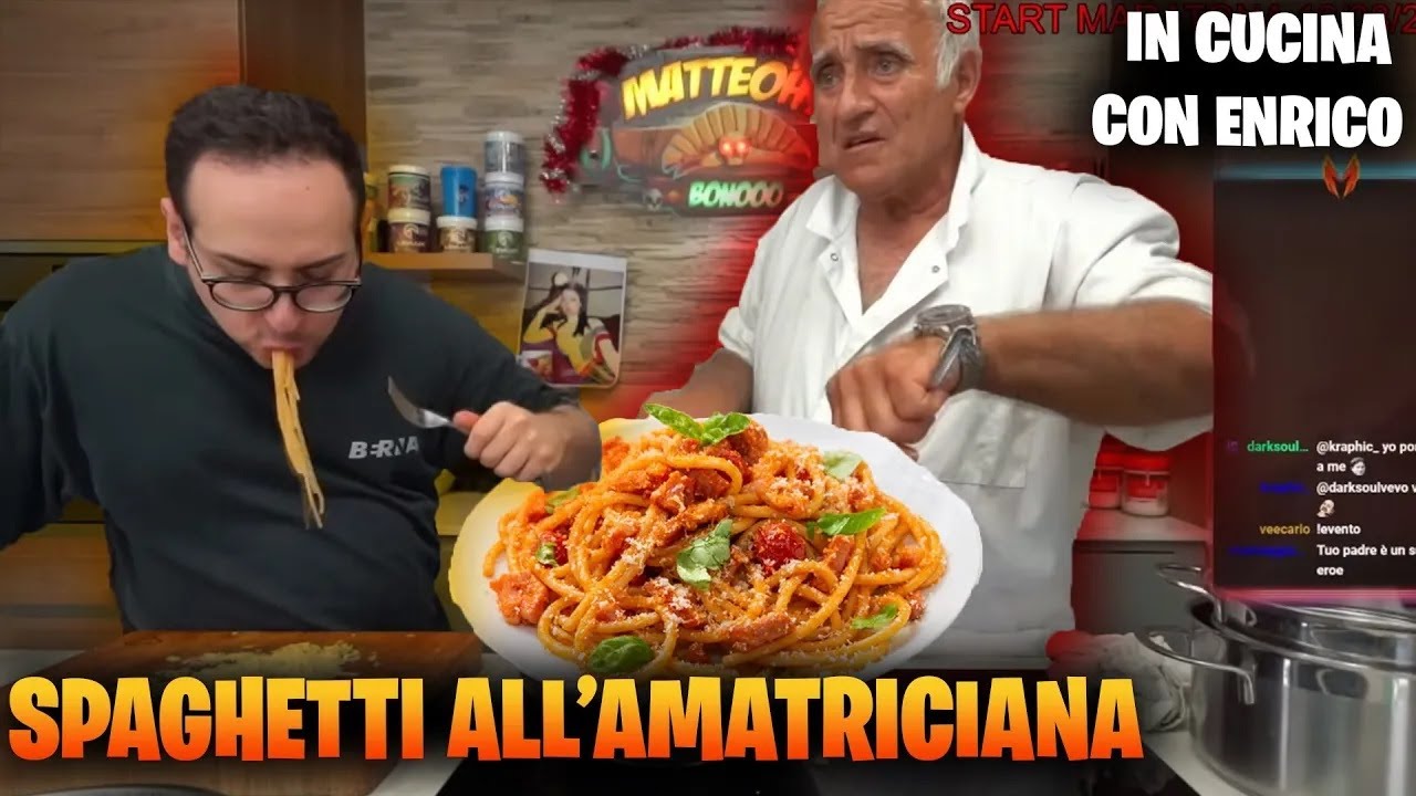 SPAGHETTI all'AMATRICIANA di ENRICO CUOCO ¦ IN CUCINA CON MATTEOHS ...