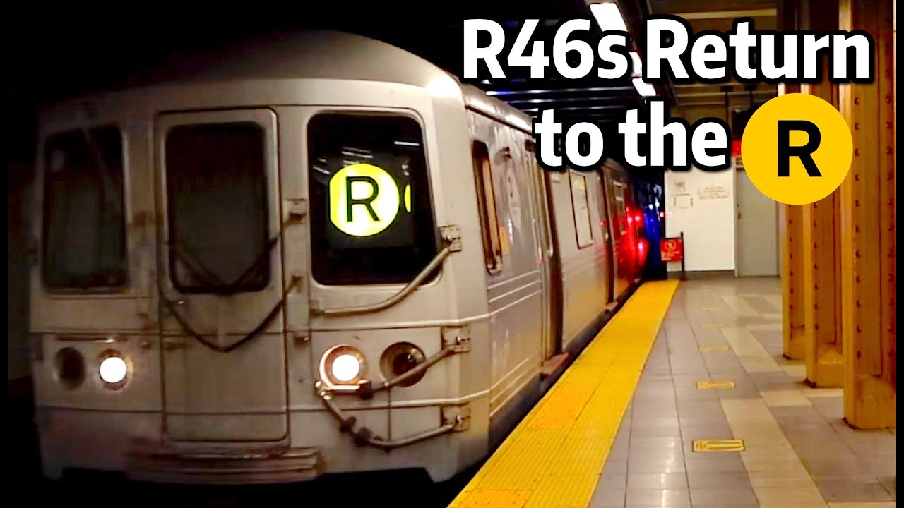 ⁴ᴷ⁶⁰ R46s Briefly Return to Service on the R Line - YouTube
