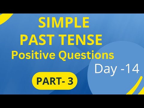 How to make positive questions in past tense? - YouTube