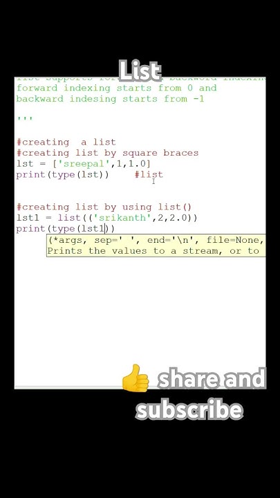 Python Tutorials Lists Short 24 Pythontutorials Shorts Ytshorts Listinpython Short24 