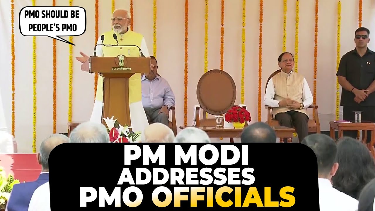 Live: PM Narendra Modi addresses PMO officials at South Block, Delhi ...
