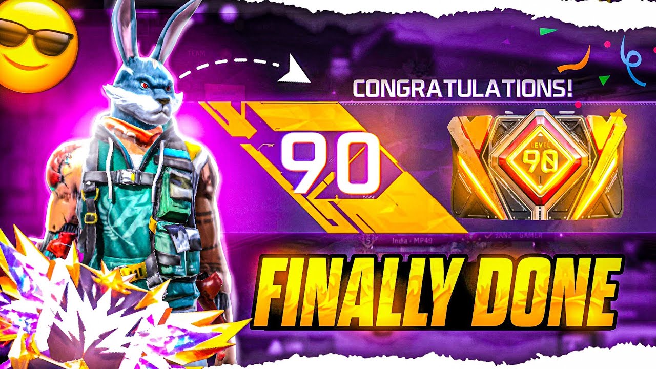 90 Level Up in Free Fire 😱 | Free Gloo Wall Reward 🙂 | Parme Gamer ...