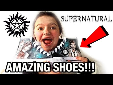 SUPERNATURAL SHOES!! *AMAZING* Sam, Dean, Castiel Winchester shoes ...
