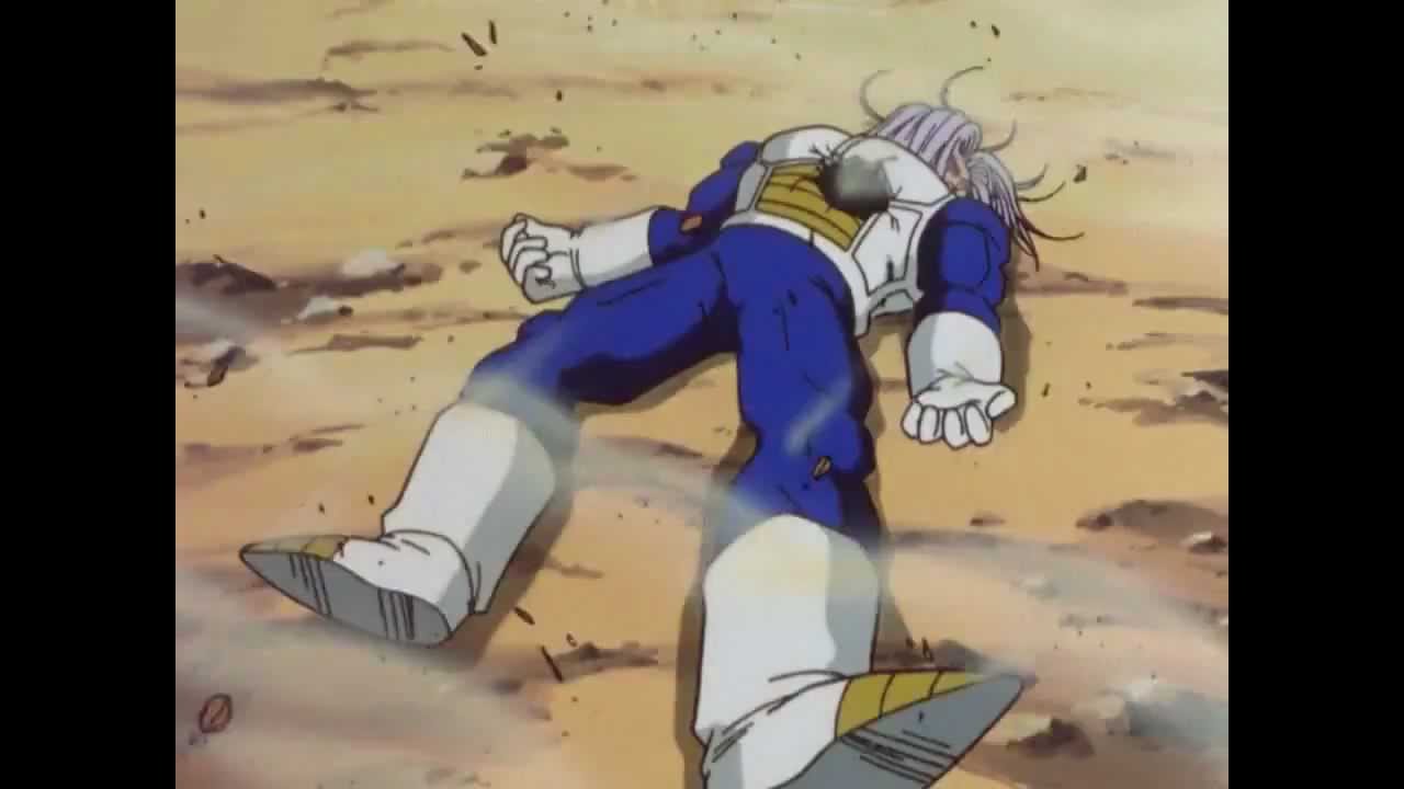 Trunks' unenthusiastic grunts pleases Cell greatly - YouTube