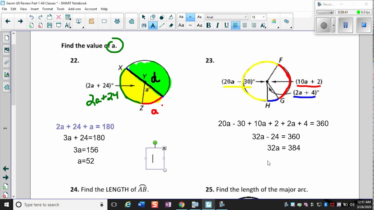 Geometry Unit 8 Quest 1 Review Problems 22 - 27 - YouTube