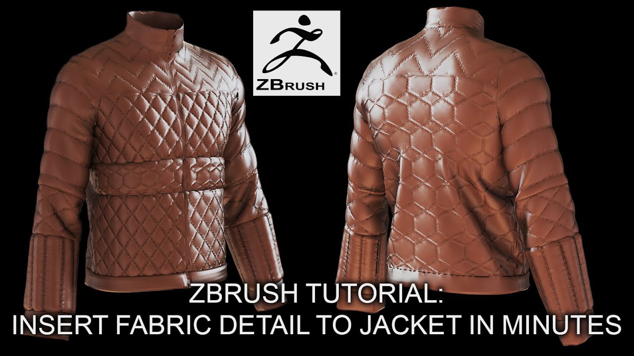 Zbrush tutorial: insert detail to jacket in minutes - YouTube