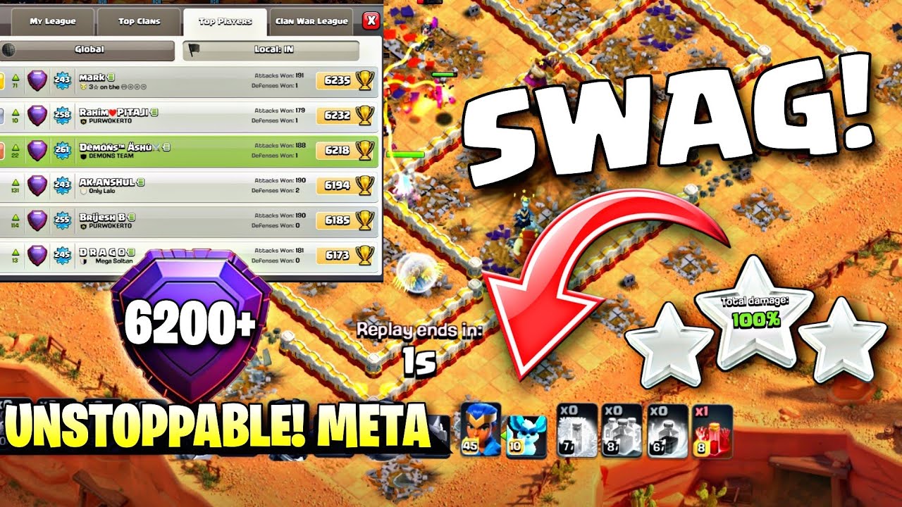 +320 Meta With Rc and Spells Swag Unstoppable Live Legend league Hits ...