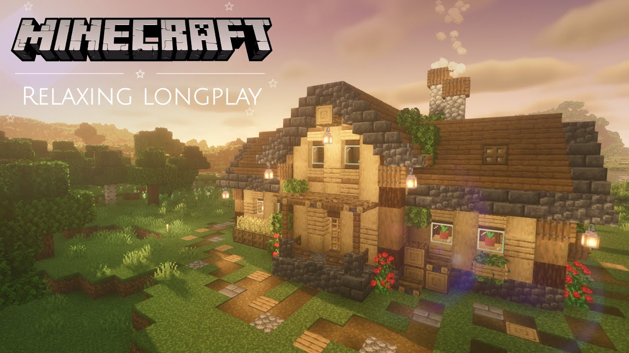 Relaxing Minecraft longplay - wooden house. Episode 1 (no commentary)1. ...