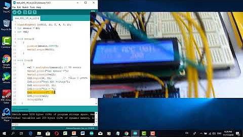 Arduino UNO + LCD แบบ i2c(EP2/2) อ่านแรงดัน 0-5V แสดงผลที่จอ LCD ผ่านบอร์ด Arduino - YouTube