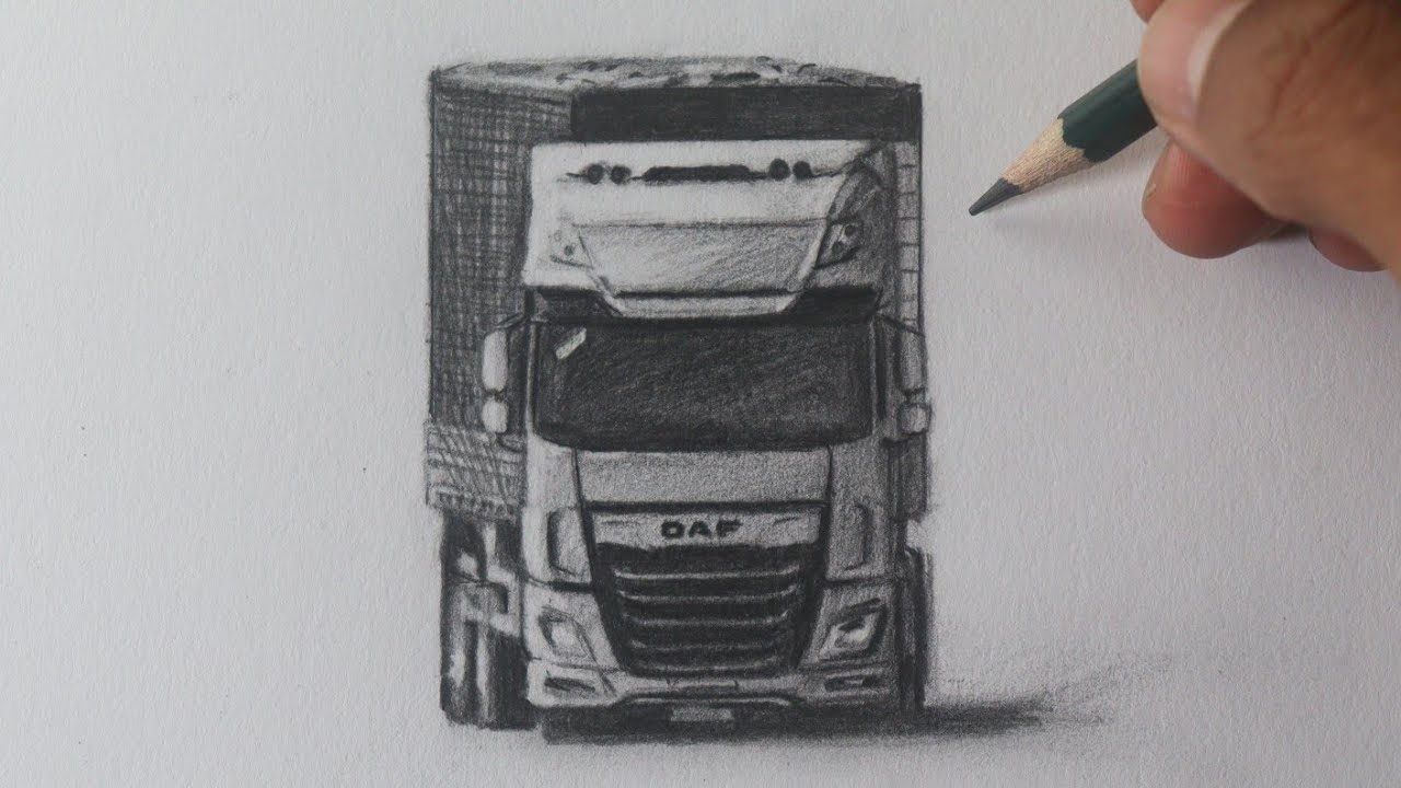 Como desenhar um Caminhão DAF XF - YouTube