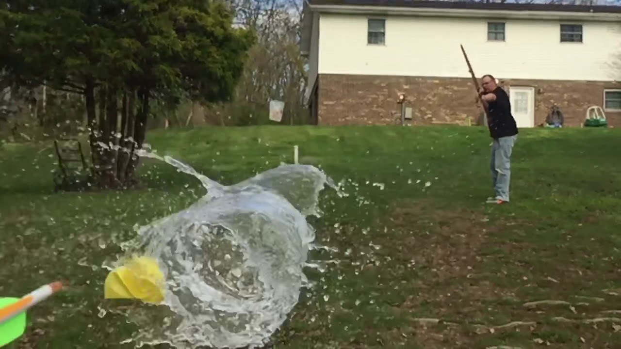 Slow motion water balloon - YouTube
