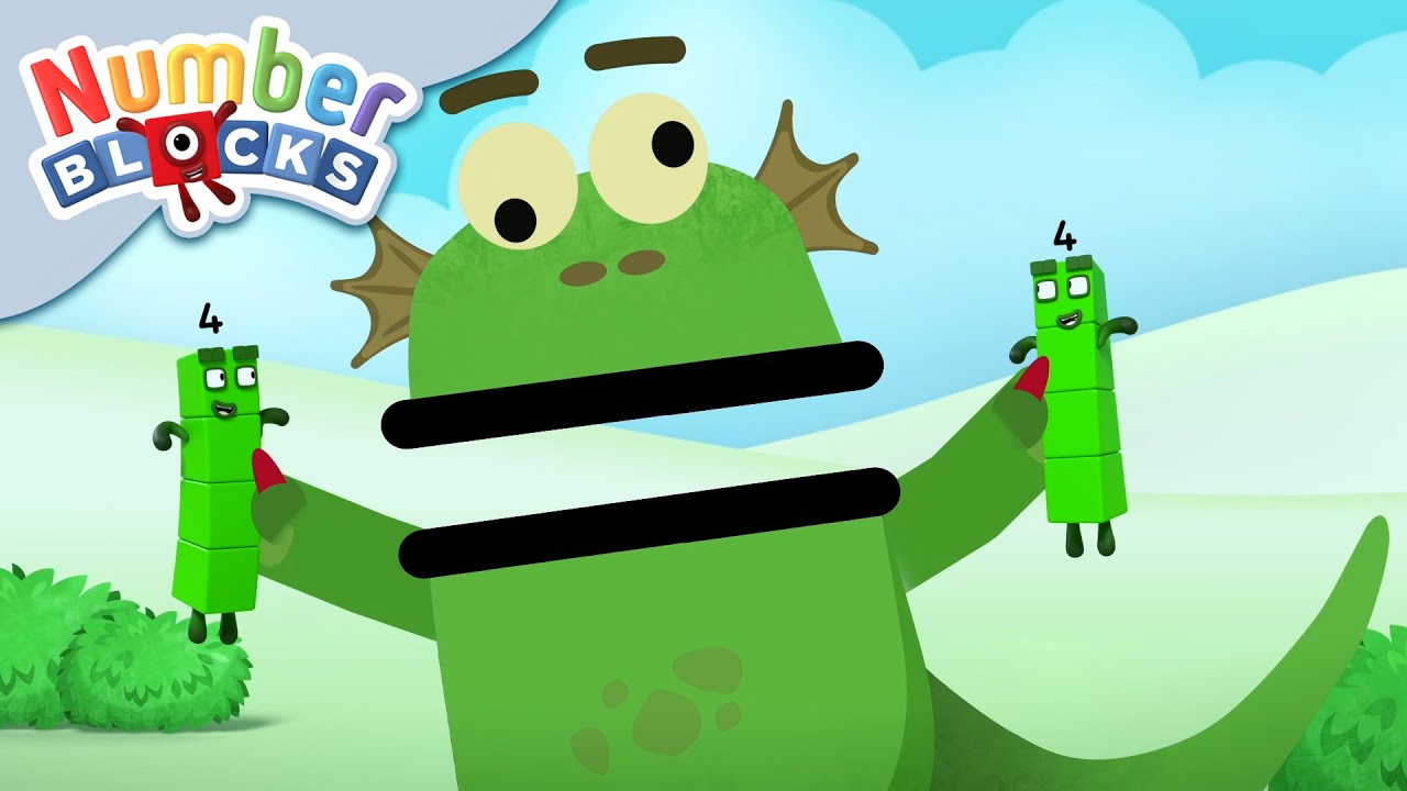 @Numberblocks- Four's Encounter with the Blockzilla 🦖 | Learn to Count ...