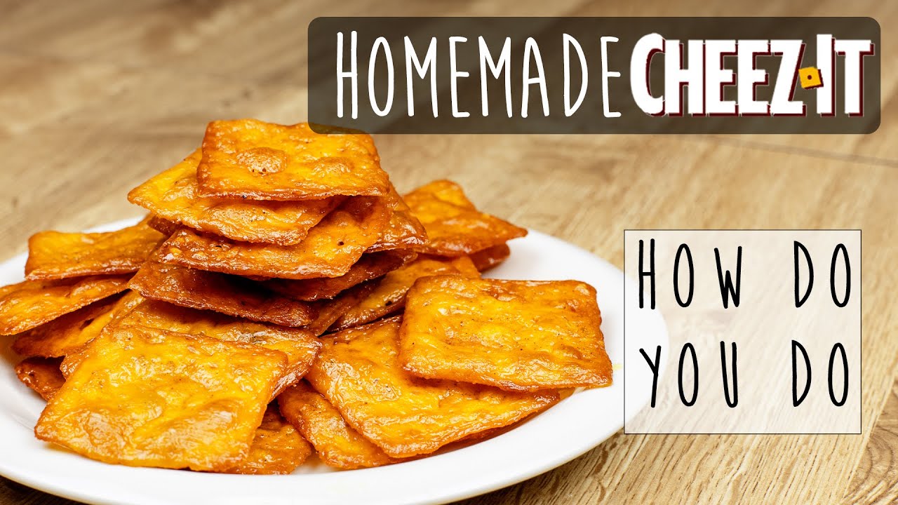 Easy Homemade Cheez-Its Recipe - Crispy Cheddar Cheese Crackers! - YouTube