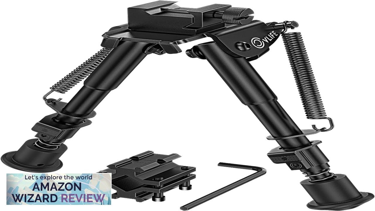 CVLIFE Tactical Bipod 6 to 9 inches Rifle Bipod with Barrel Clamp ...