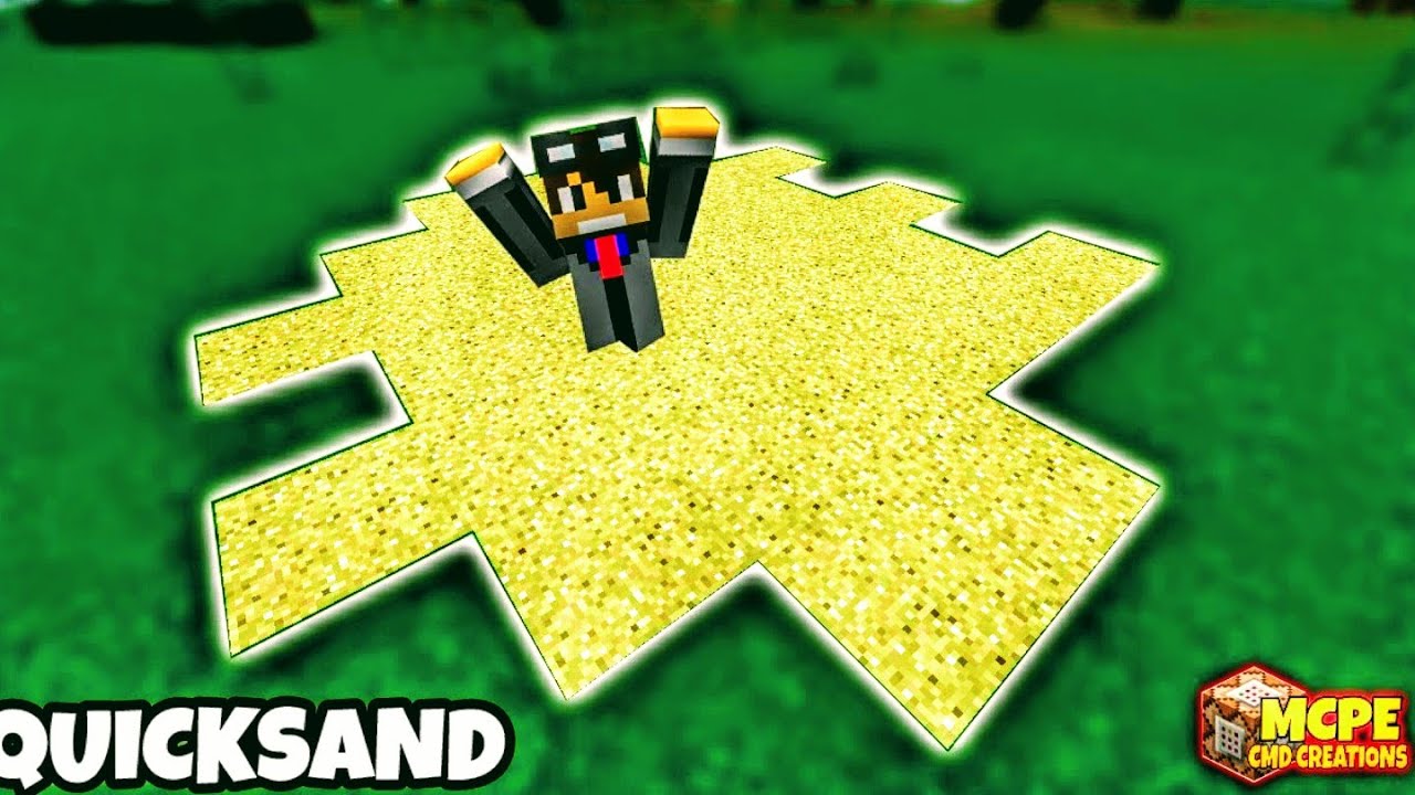 How to make a Working Quicksand in MCPE[Minecraft Pocket Edition] - YouTube