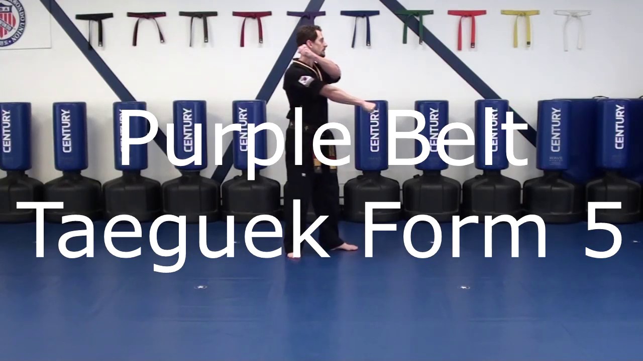 Purple Belt Taeguek Form 5 - YouTube