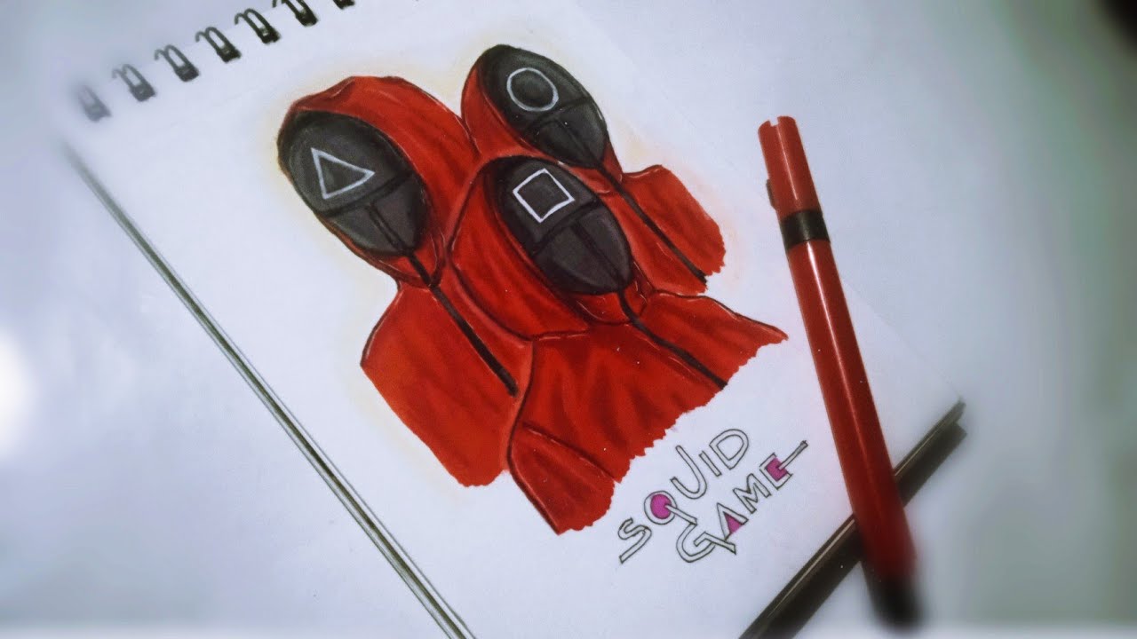 SQUID GAME : HOW TO DRAW RED GUARDS#Drawing#Squid_game_drawing#short ...
