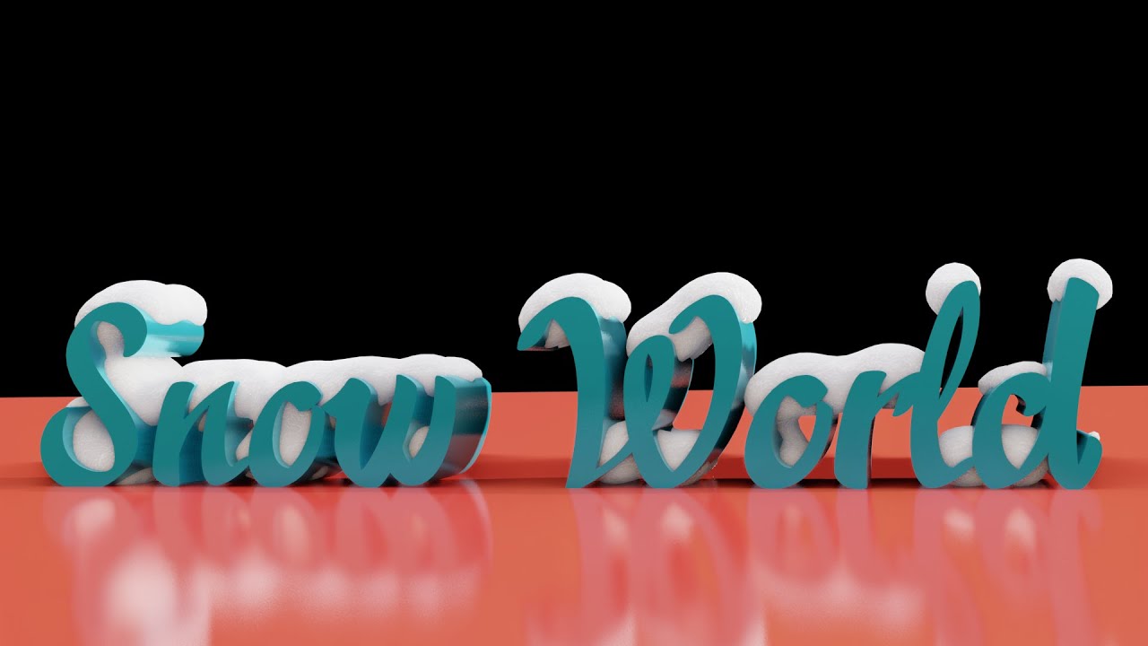 How to create snow on text | Blender Beginners tutorial - YouTube