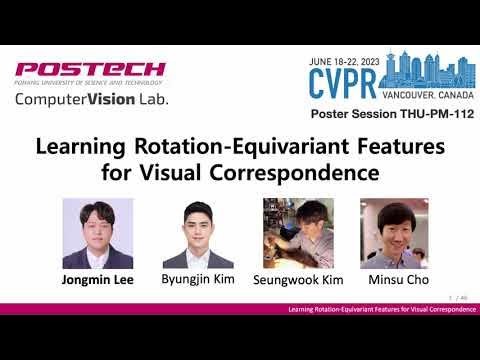 Learning Rotation-Equivariant Features for Visual Correspondence (CVPR 2023) - YouTube